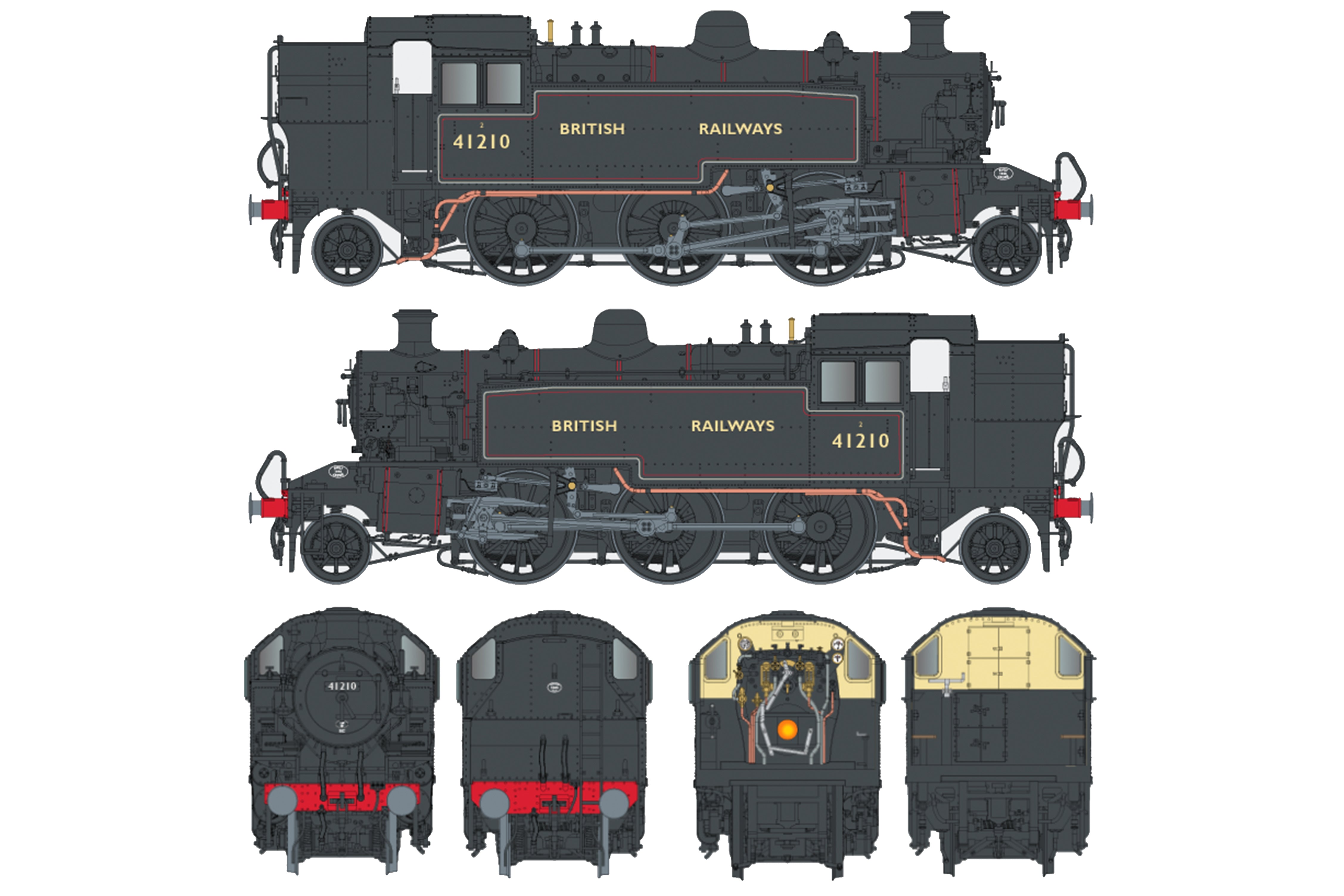 Lionheart Trains 7mm O Gauge LHT-S-041-002S Ivatt Class 2 2-6-2T 41210
