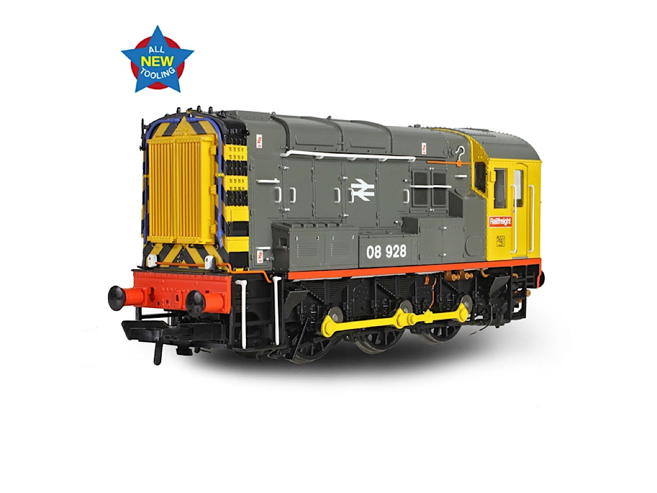 Bachmann OO Gauge 35-906 Class 08 08928 BR Railfreight (Red Stripe)