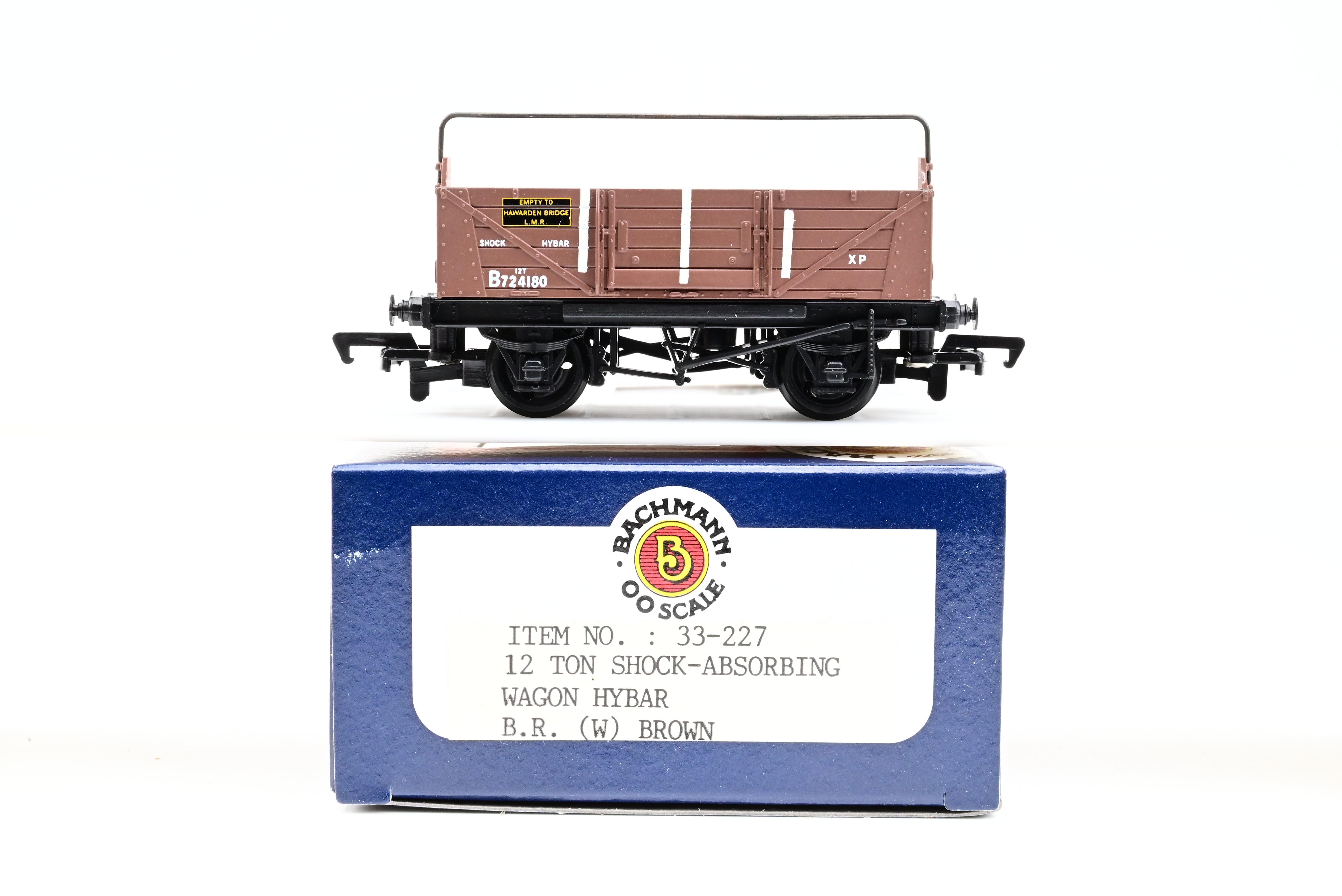 Bachmann OO Gauge 33-227 BR (W) Brown 12T Shock-absorbing Hybar Wagon