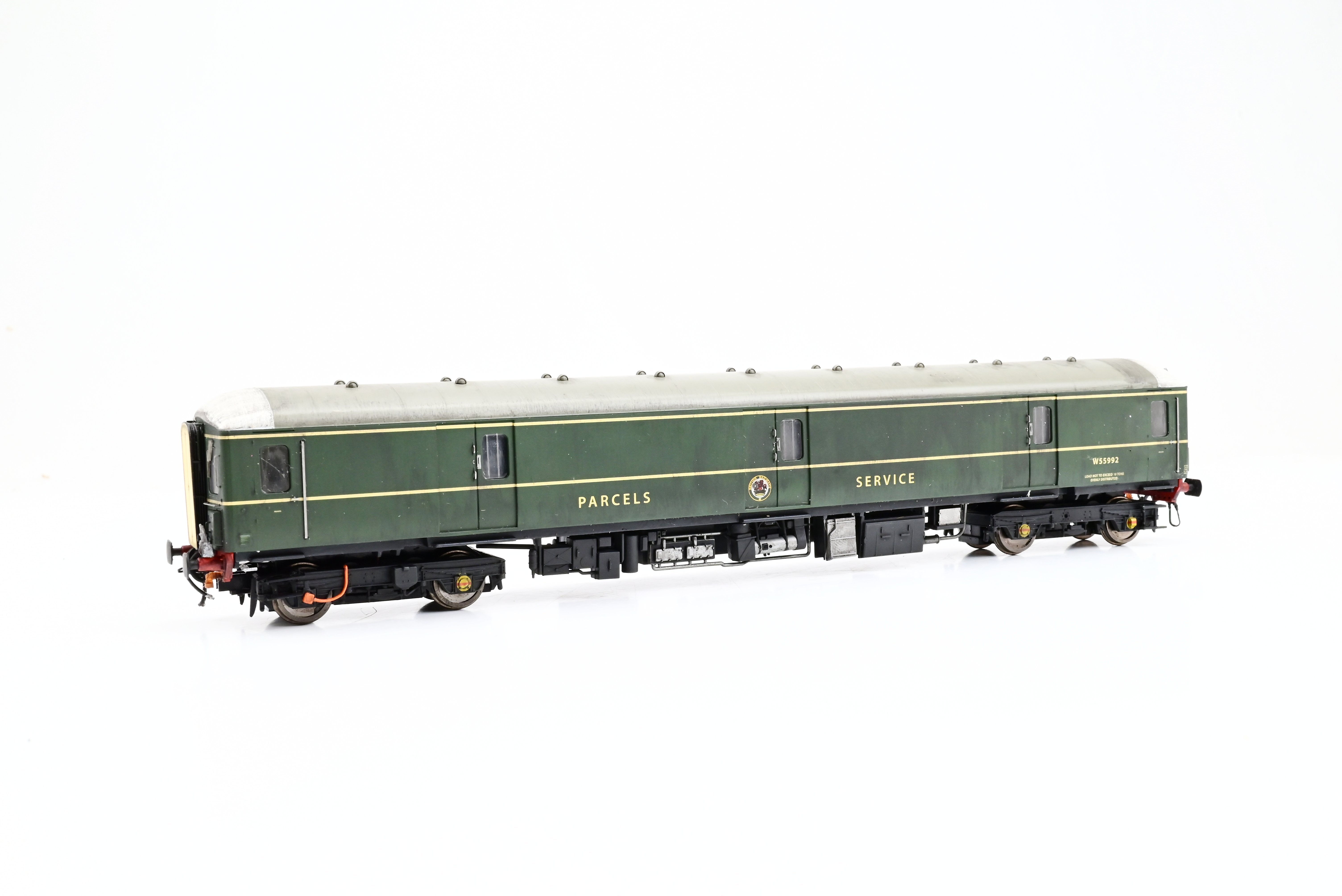 Heljan OO Gauge 89011 Class 128 DPU W55992 BR Green with Yellow Gangwa