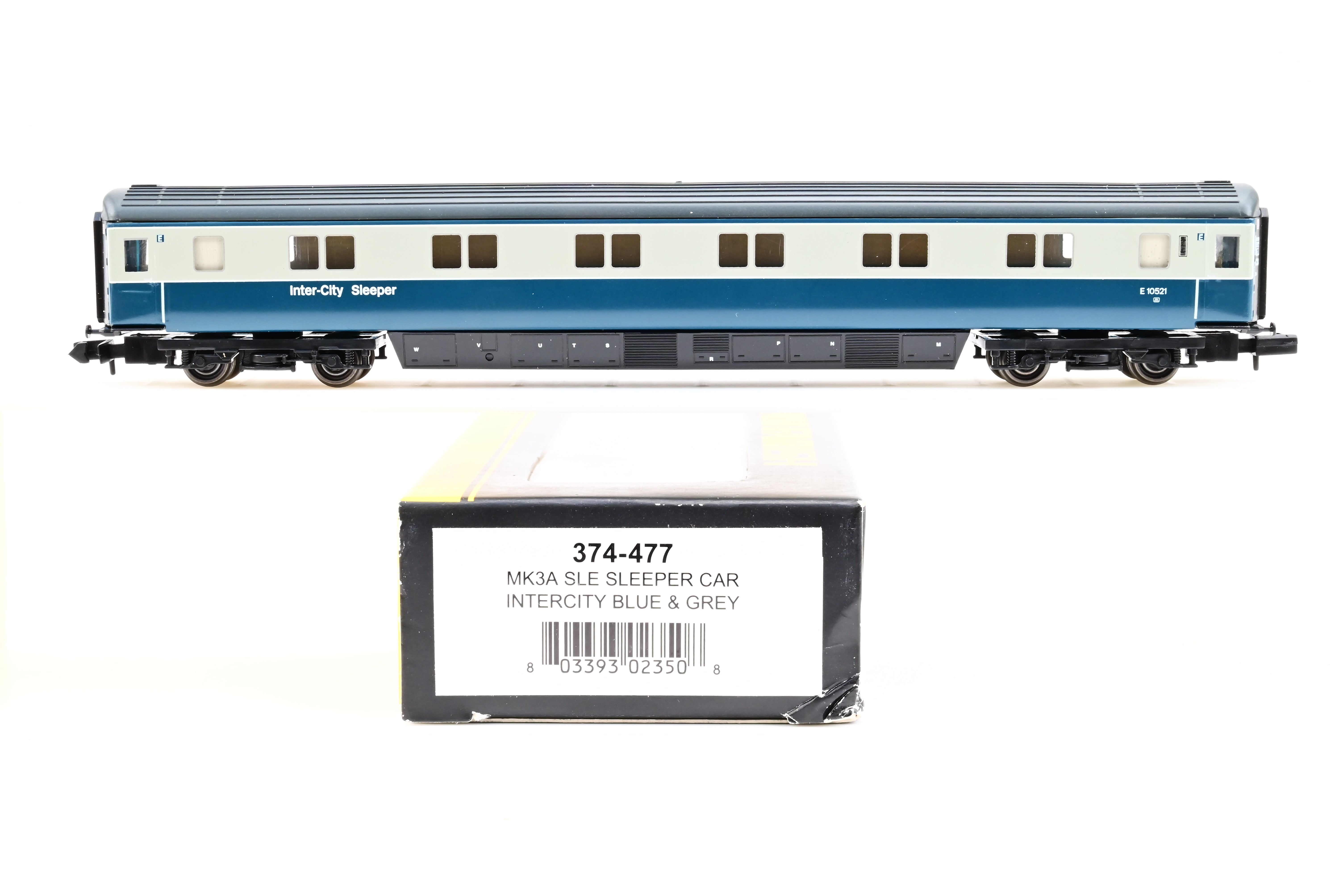 Graham Farish N Gauge 374-477 BR Inter-City Blue & Grey Mk3A SLE Sleep