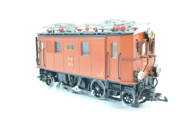 LGB G Gauge 2045 Rhb Brown Class Ge 2/4 Cab Locomotive #205 - Boxed