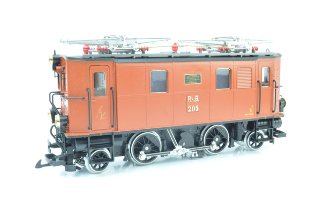 LGB G Gauge 2045 Rhb Brown Class Ge 2/4 Cab Locomotive #205 - Boxed