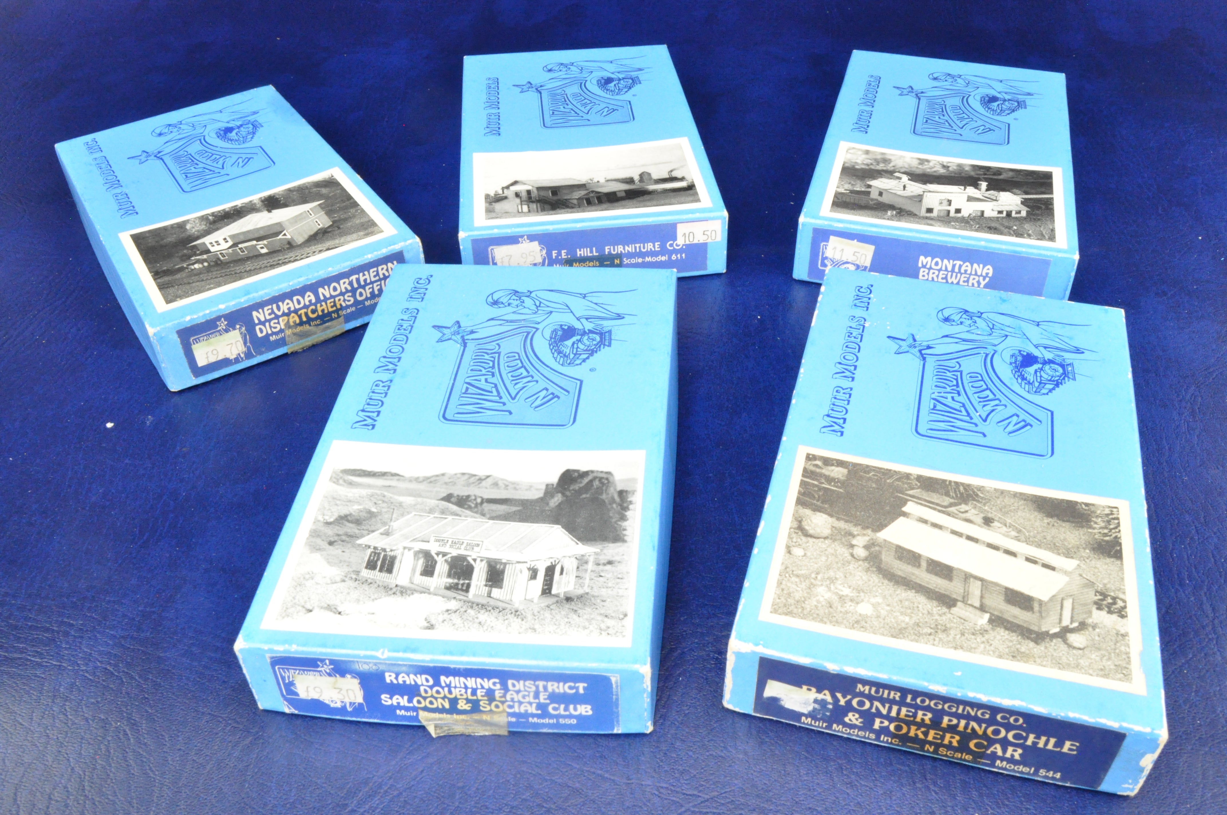 Muir Models Inc N Gauge Set of 5 Wooden Scenery Kits with etched brass