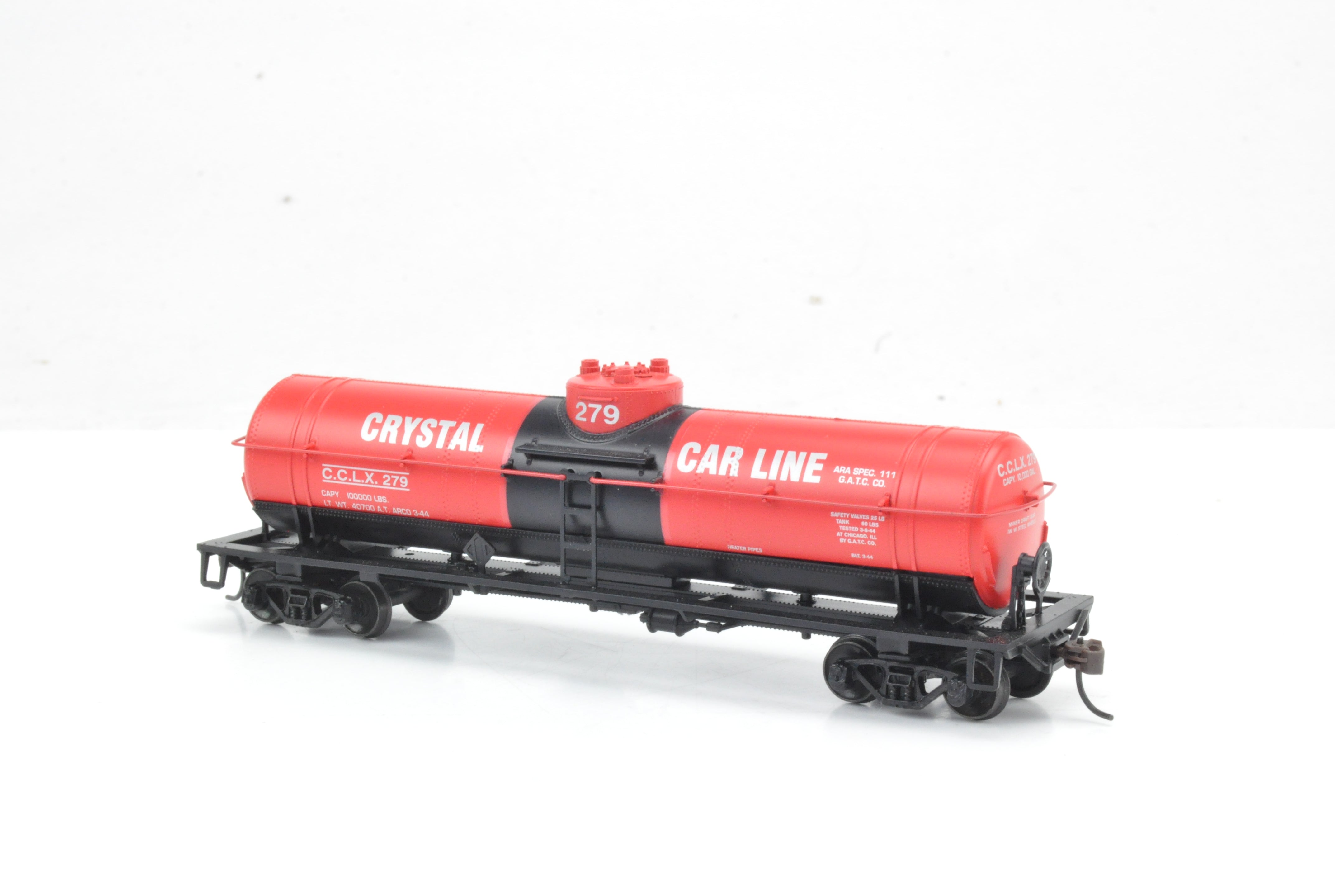 Athearn HO Gauge 7303 Crystal Car Line Single Dome Tank #279 - Boxed