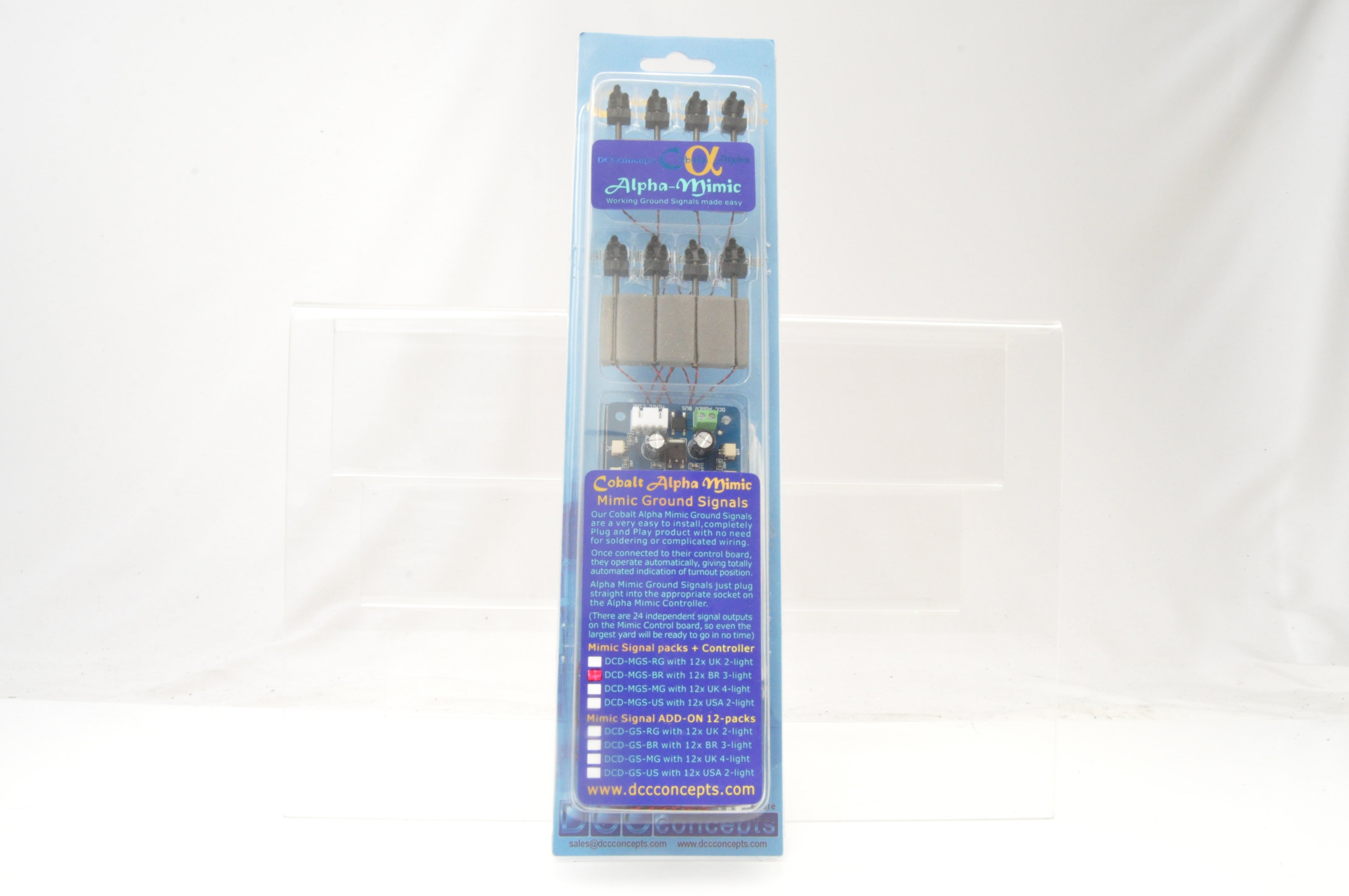 DCC Concepts DCD-MGS-BR Pack of 12 BR 3-Light Mimic Ground Signals wit