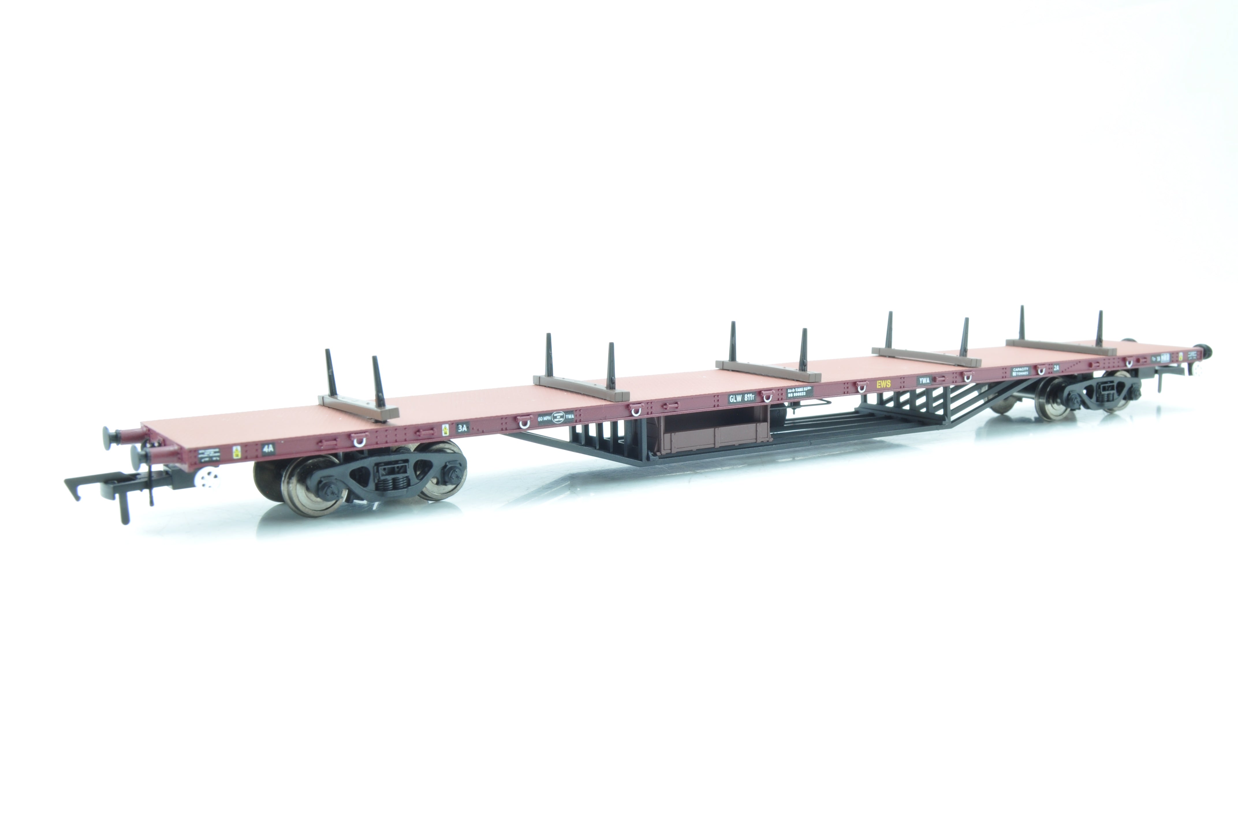 Flangeway 4mm OO Gauge SA016 EWS Maroon Salmon Wagon w/Modern ASF Bogi