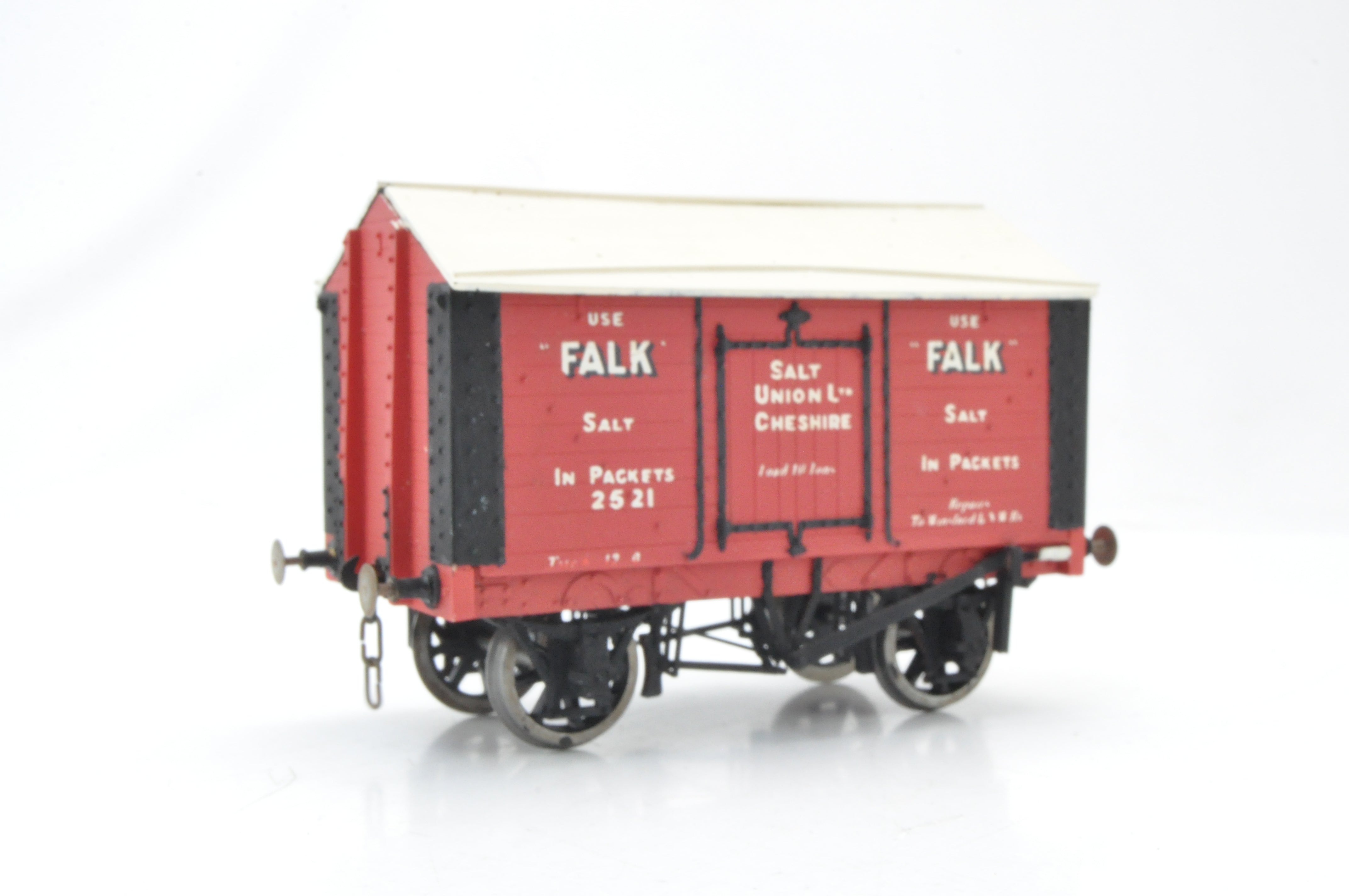 Parkside Dundas 7mm O Gauge Kit-built 'Falk' 4-Wheel Salt Van - Unboxe
