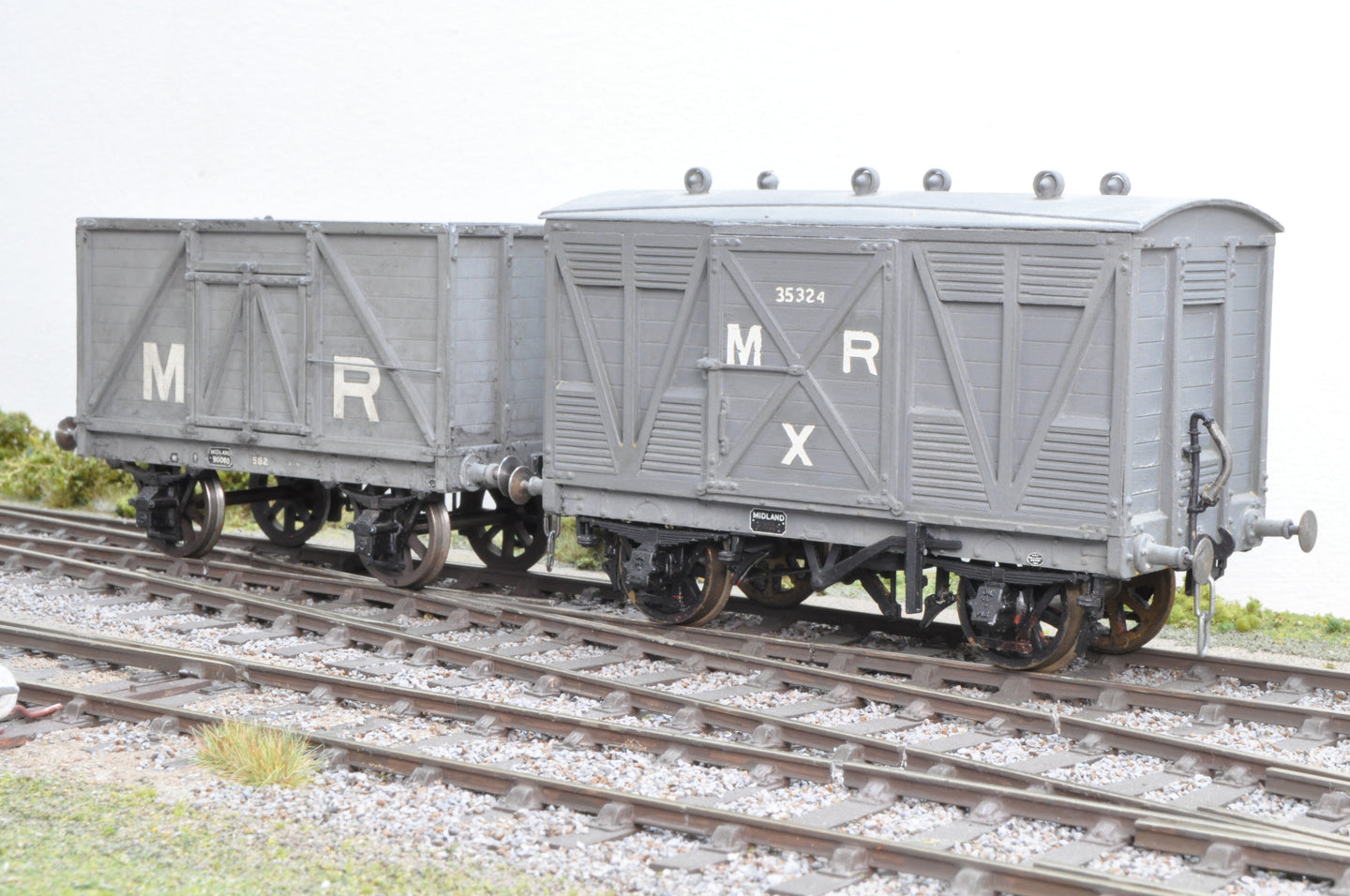 Slaters O Gauge 7mm - Midland Railway Wooden Van & High Side Wooden Mi