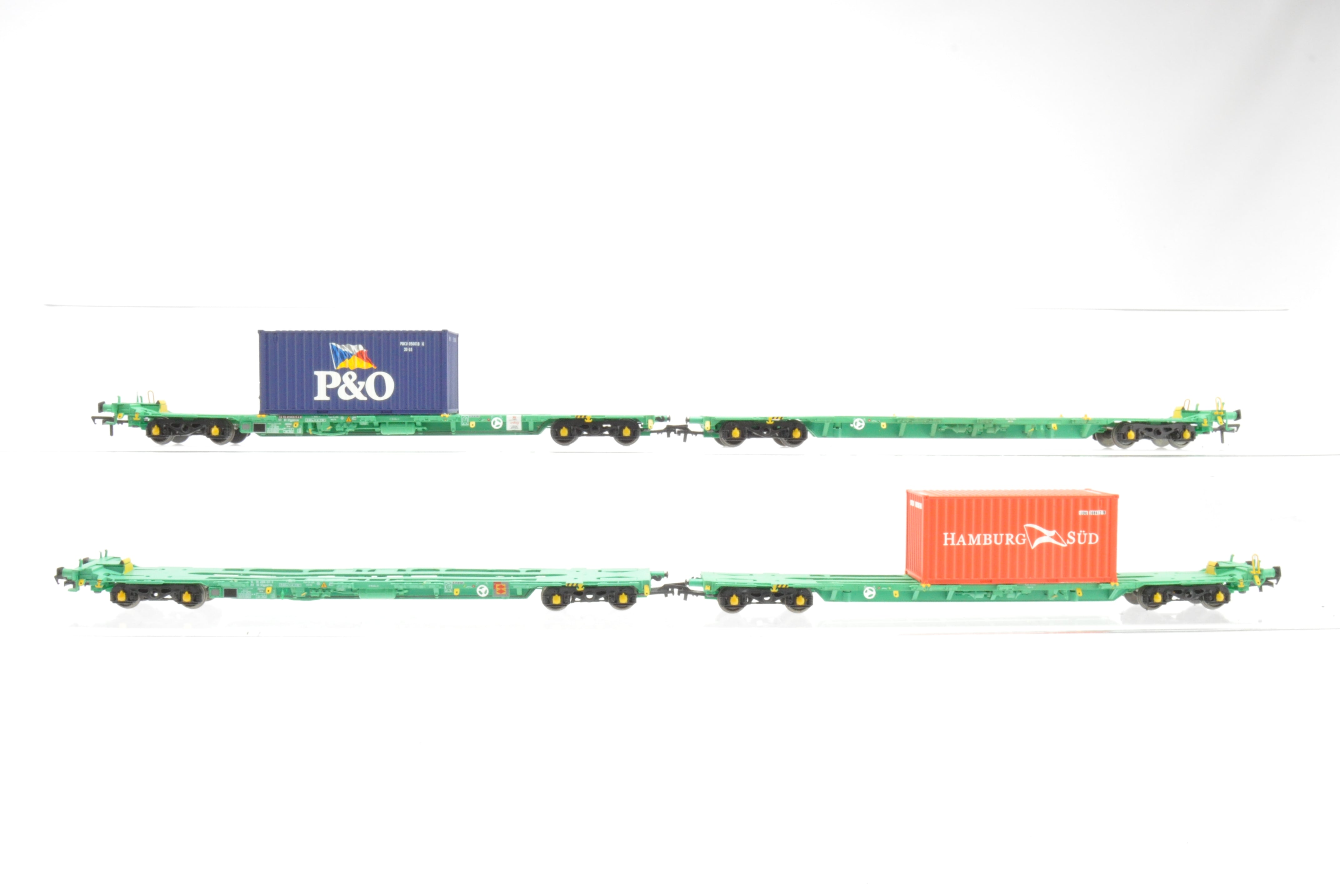 Bachmann OO Gauge 2 Pair of Railfreight P&O/Hamburg Sud Intermodal Con