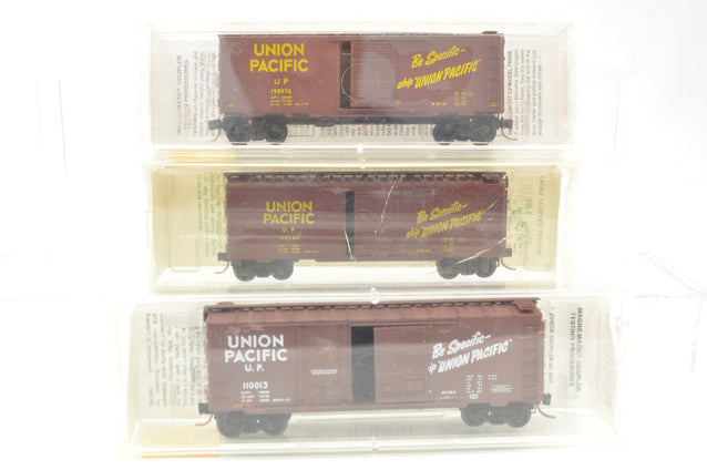 Micro Trains N Gauge Pack of 3 Union Pacific Box Cars