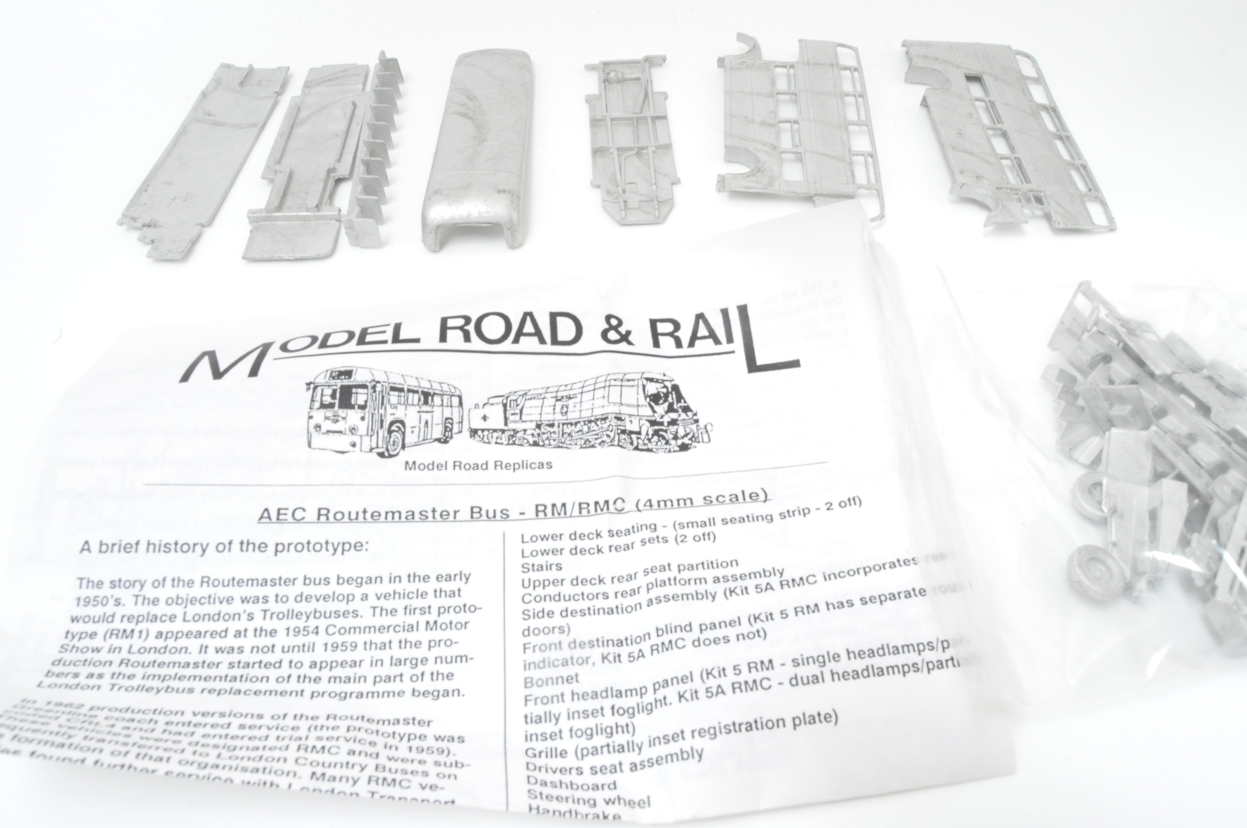 Model Road Replicas MRR No.5 RM AEC Routemaster 4mm Scale Kit