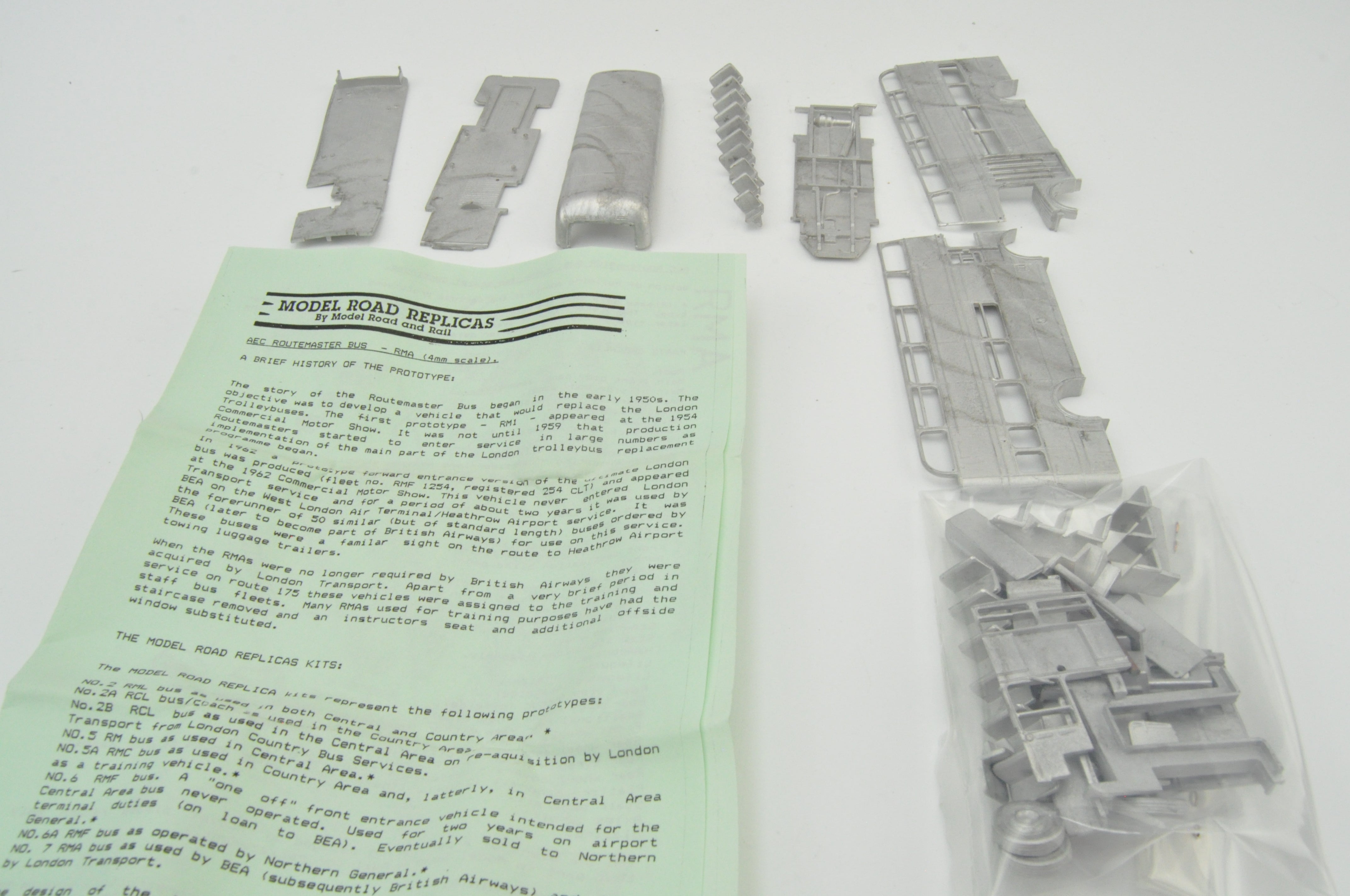 Model Road Replicas MRR No.7 RMA AEC Routemaster 4mm Scale Kit