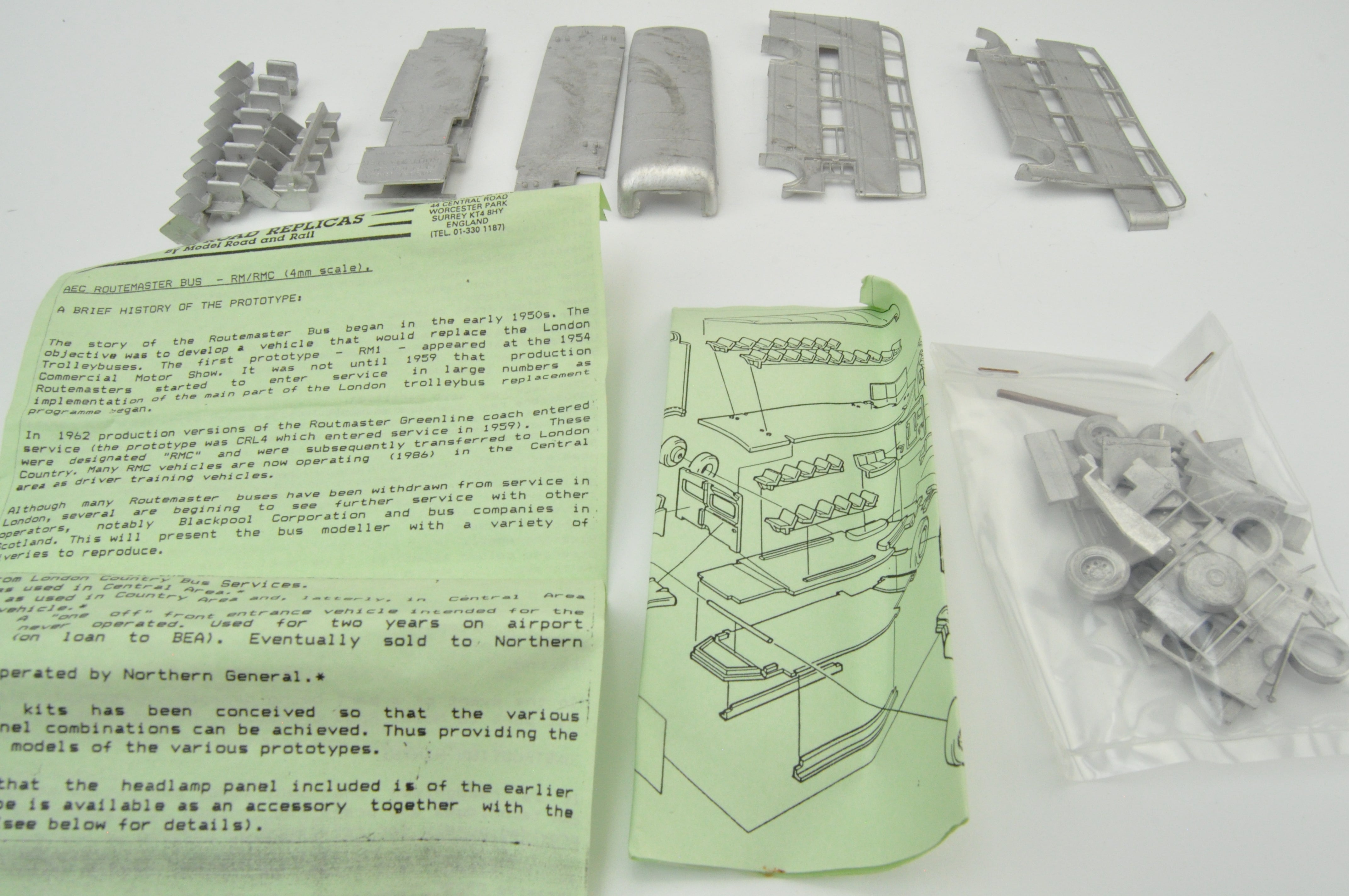 Model Road Replicas MRR No.5 RM AEC Routemaster 4mm Scale Kit