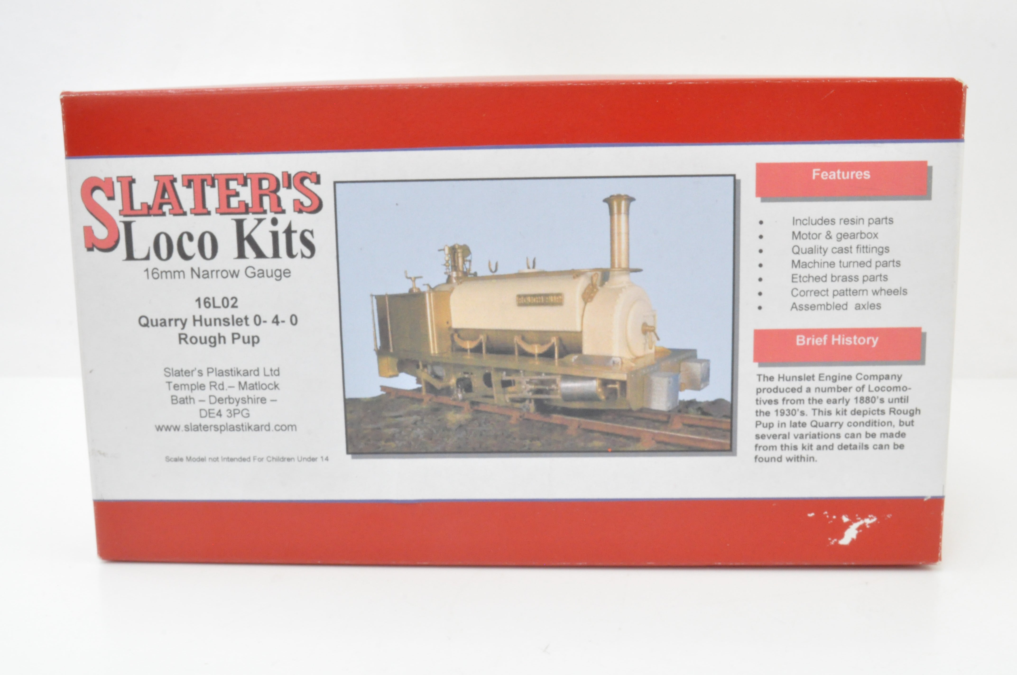 Slaters 16mm Scale Narrow Gauge Quarry Hunslet 0-4-0ST 'Rough Pup' Kit