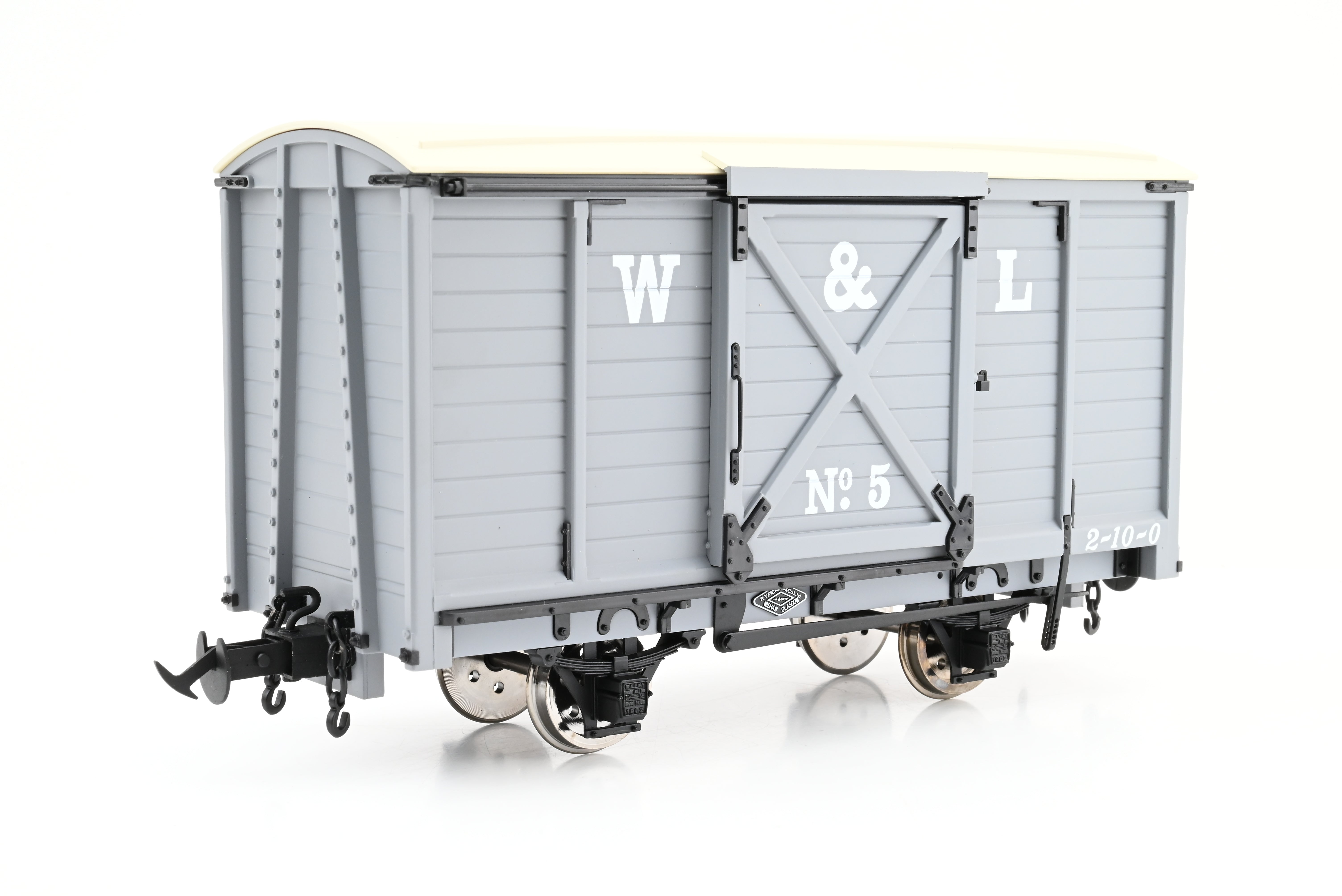 Accucraft 32mm/45mm R19-5A W&L Light Grey Goods Van No.5 - Boxed