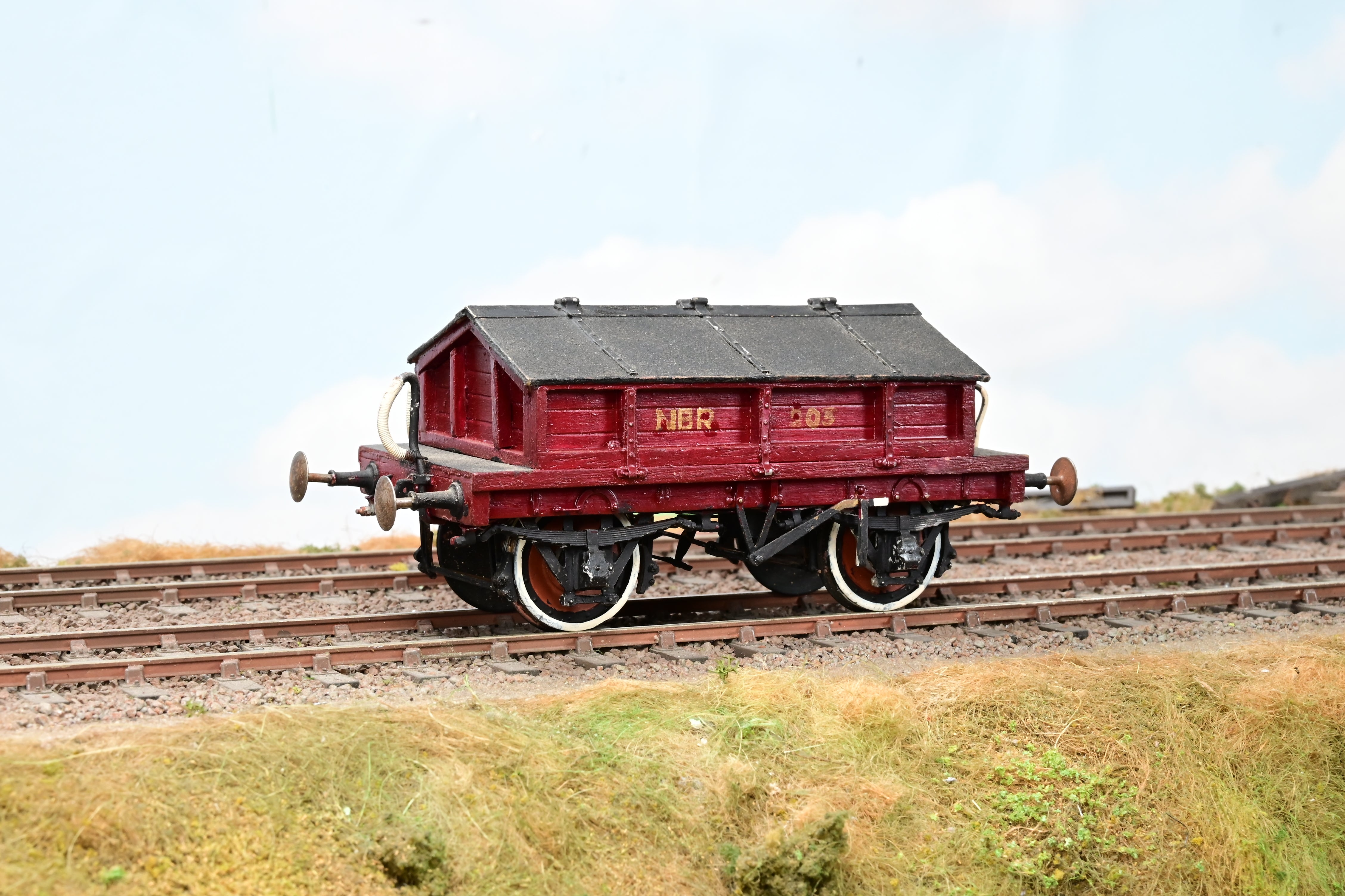 Scratch Built 7mm O Gauge North British Covered Wagon No.203