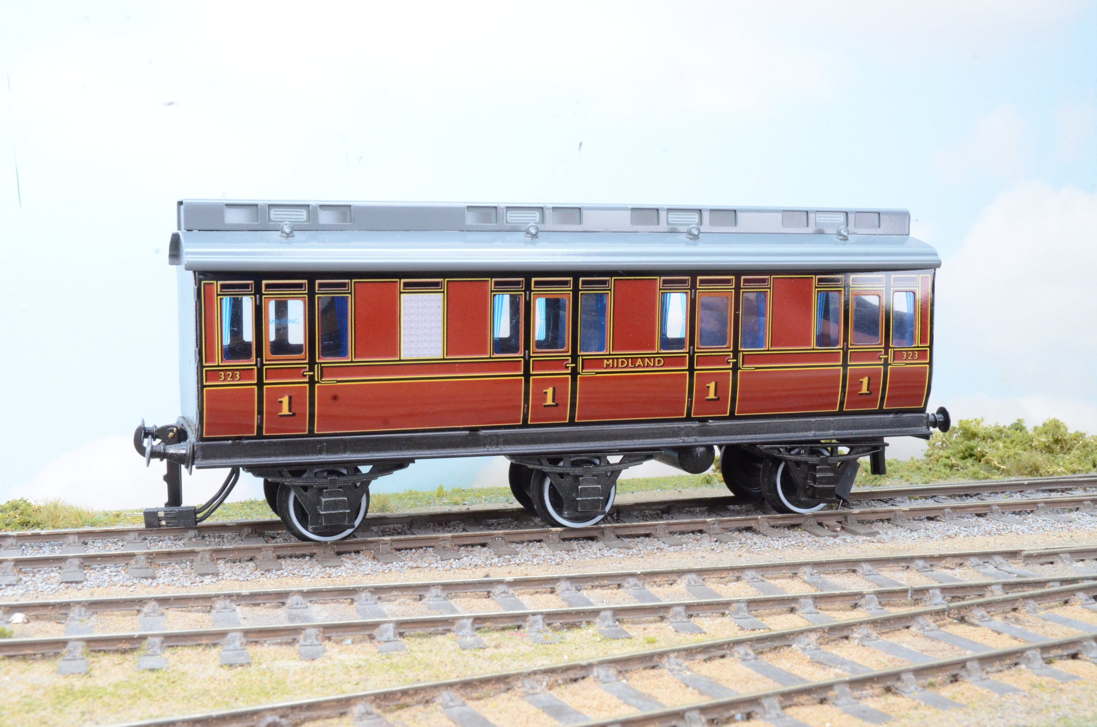 Darstaed Coarse Scale O Gauge Midland Railway 6 Wheel Clerestory Coach