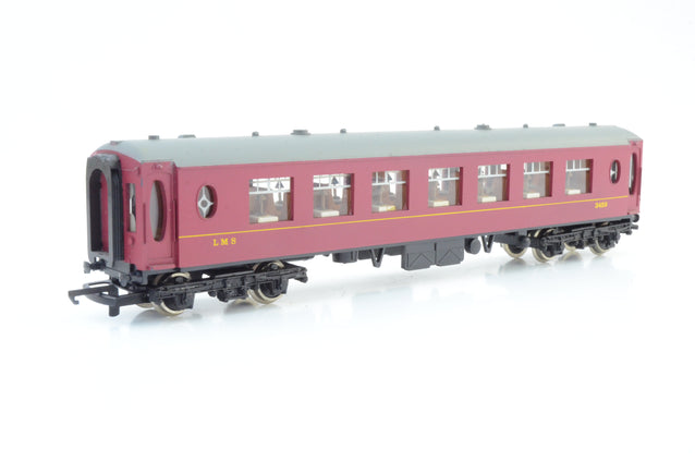 Wrenn OO Gauge W6010 LMS 2nd Class Maroon Pullman Coach #3459