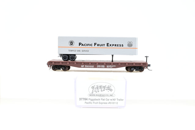 Atlas N Gauge 37764 Piggyback Flat Car w/40' Trailer Pacific Fruit Exp