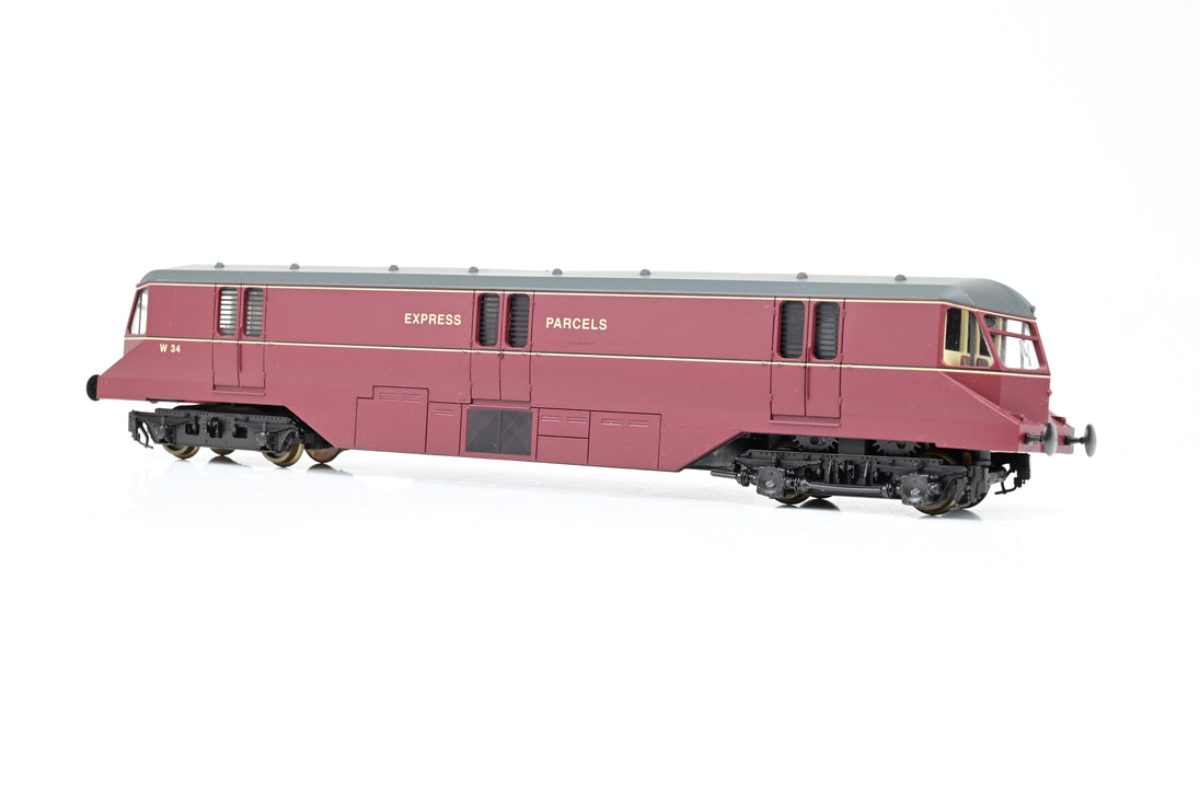 Lima OO Gauge L204913 BR Express Parcels Maroon Diesel Railcar No.W34