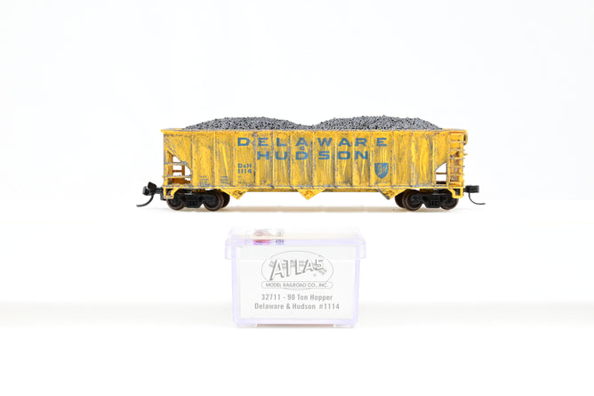 Atlas N Gauge 32711 90 Ton Hopper Delaware & Hudson #1114 - Boxed