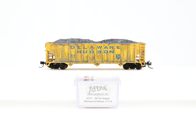 Atlas N Gauge 32711 90 Ton Hopper Delaware & Hudson #1114 - Boxed
