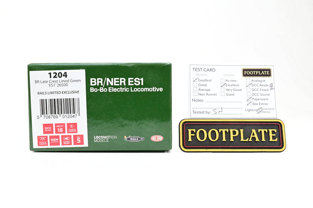 Heljan OO Gauge 1204 BR Green Late Crest Class ES1 No.26500 - Boxed