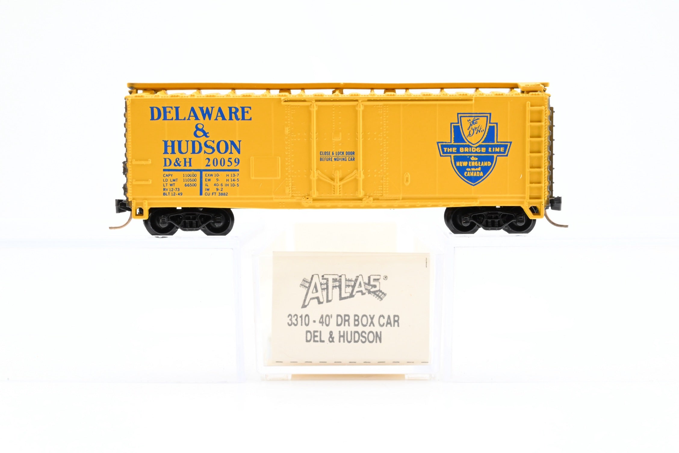 Atlas N Gauge 3310 40 Double Door Box Car Delaware & Hudson #20059