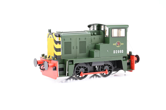 Heljan 7mm O Gauge 2871 BR Green Class 02 D2860 (wasp stripes/red buff