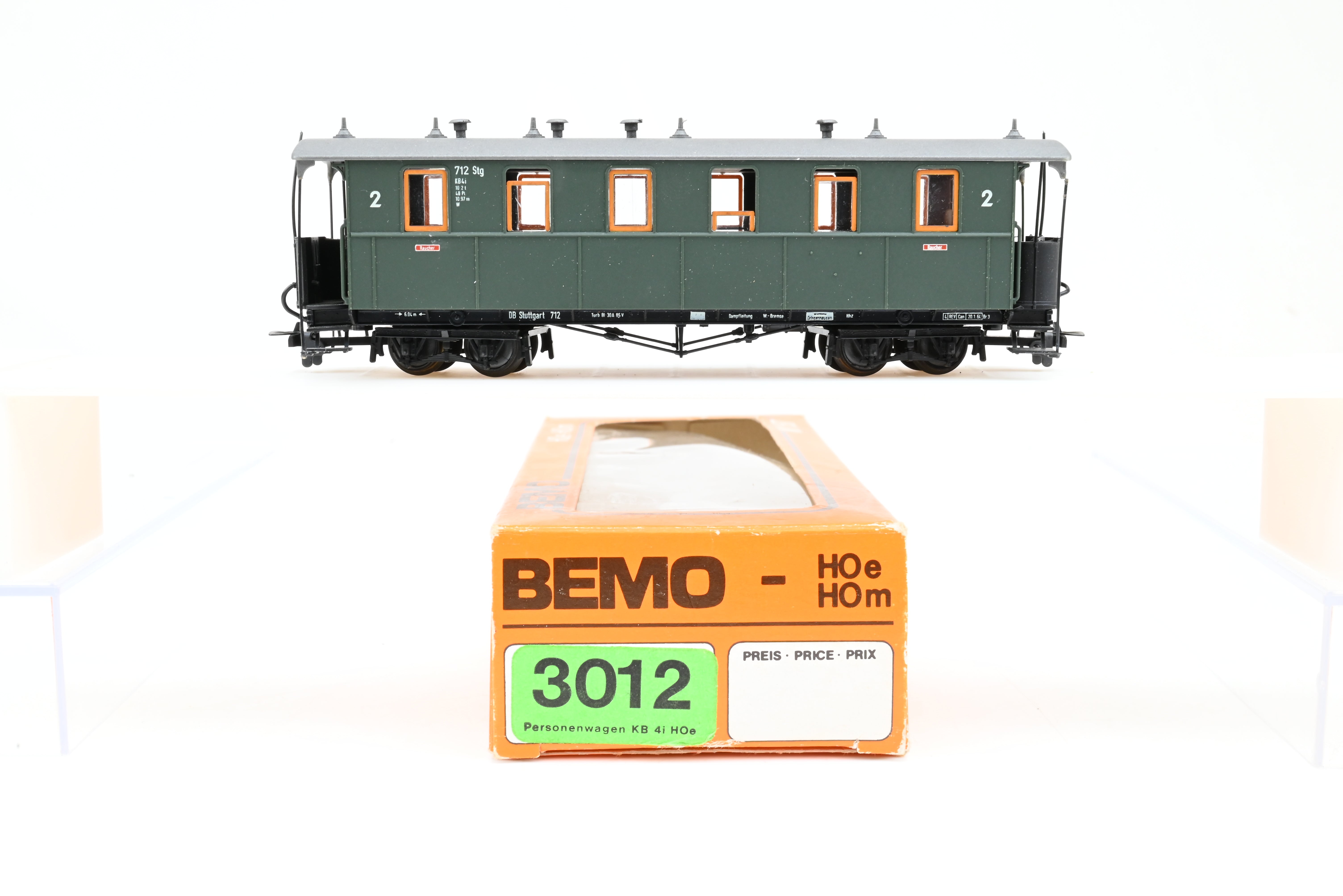 Bemo HOe Gauge 3012 DB 2nd Class Passenger Car #712 Stg