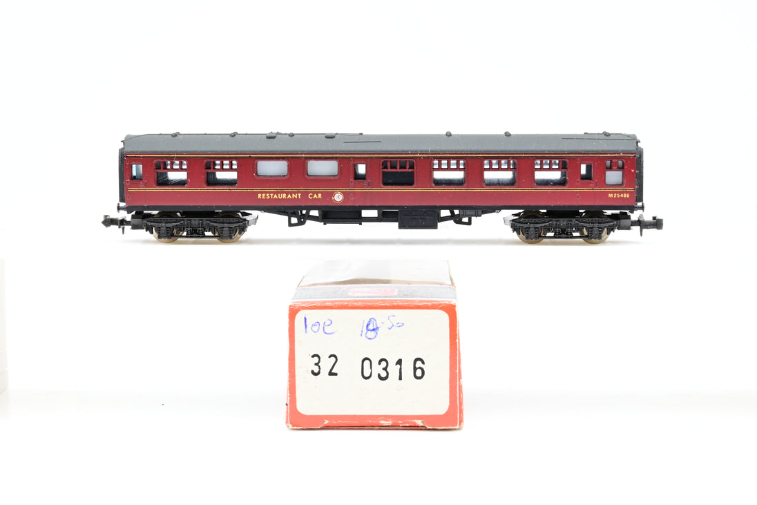 Lima N Gauge 320316 BR Mk1 Restaurant Car Maroon M25486 - Boxed