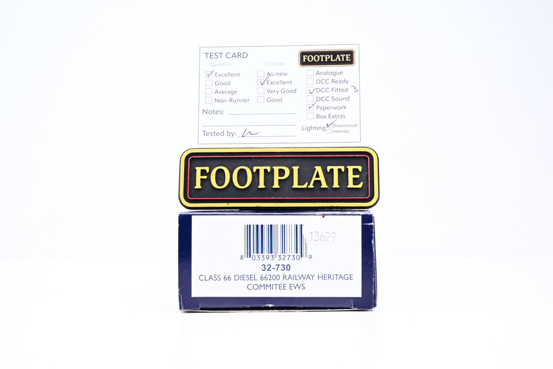 Bachmann OO Gauge 32-730 EWS Class 66 No.66200 'Railway Heritage Commi