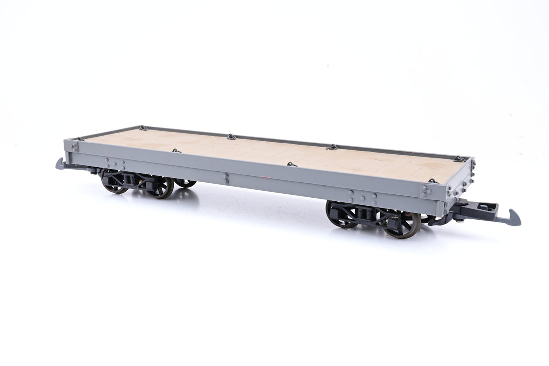 Scratch Built 16mm Scale (45mm Gauge) Plain Grey Flat Wagon - Unboxed