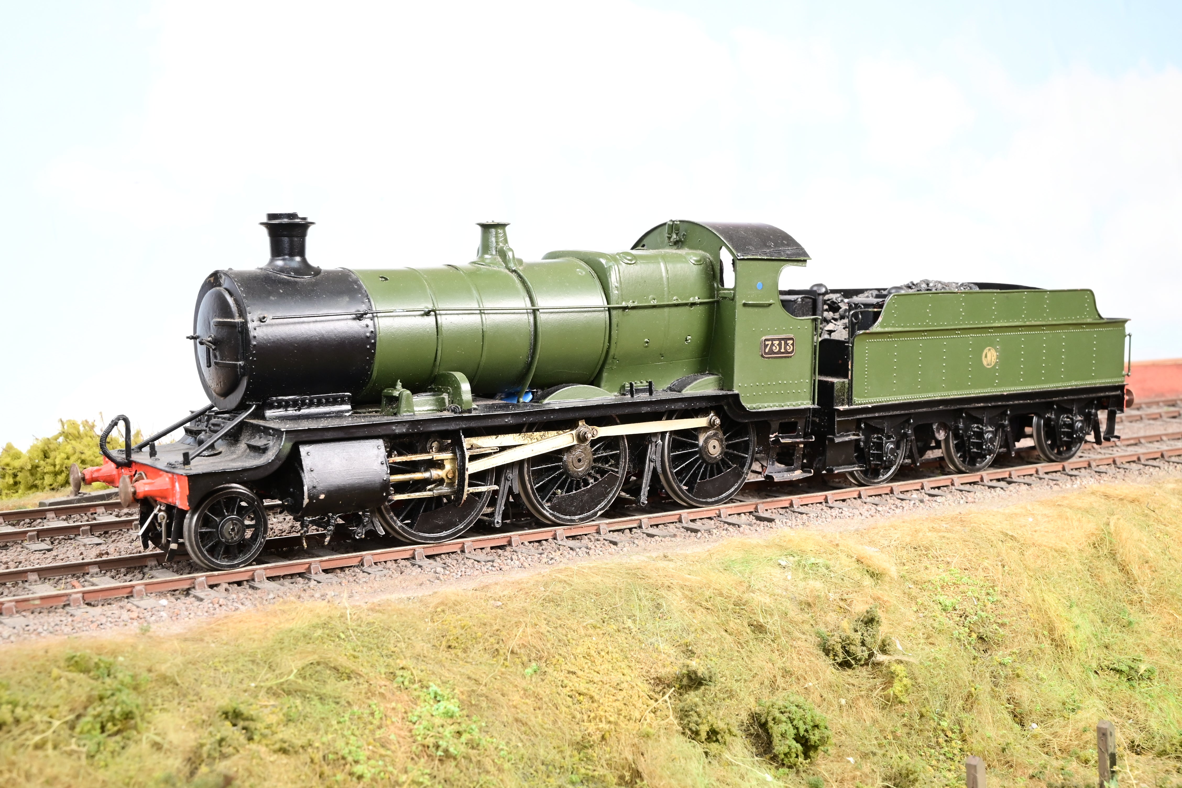 Kit Built 7mm O Gauge GWR Green Shirtbutton Mogul No.7313 - DCC Fitted