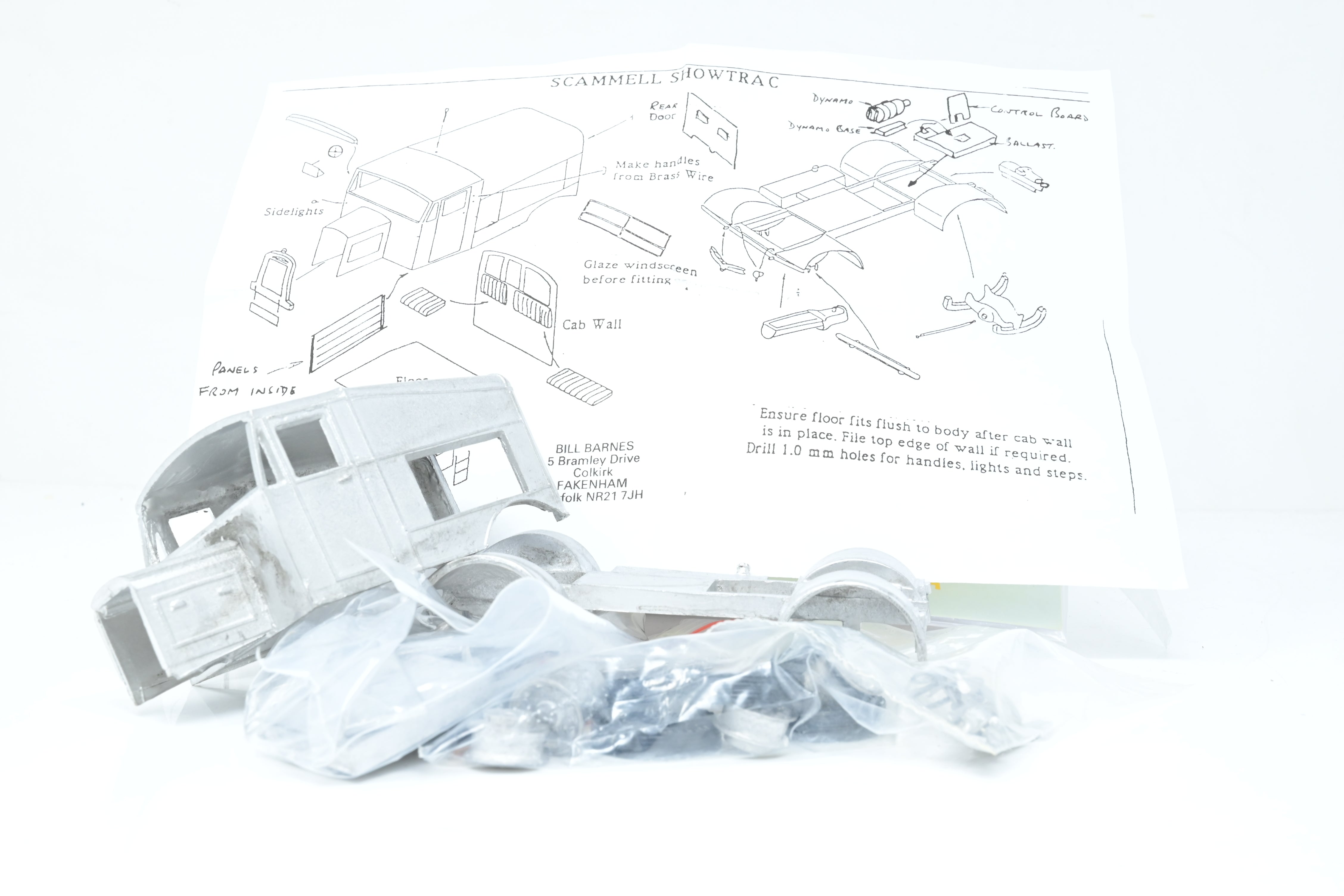 Tober Models 1:48 Scale Scammel Showtrac White Metal Kit