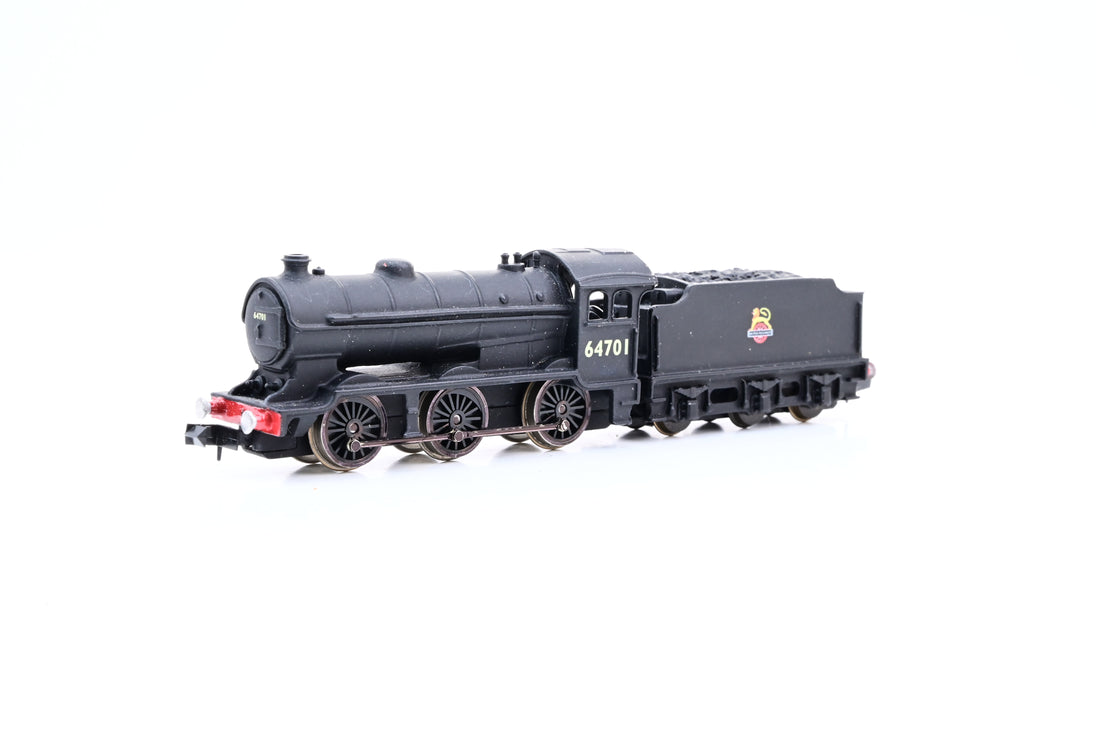 Union Mill N Gauge J39 Locomotive BR Black Early Crest No.64701 - Boxe