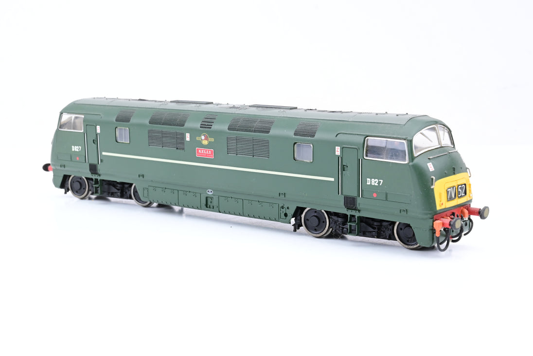 Bachmann OO Gauge Class 42 Locomotive BR Green W/Yellow Ends No.D827