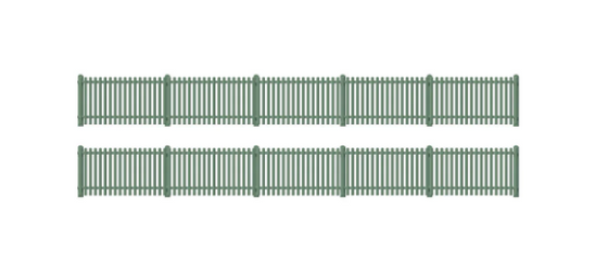 Ratio OO Gauge 431 Picket fencing, green (straight only)