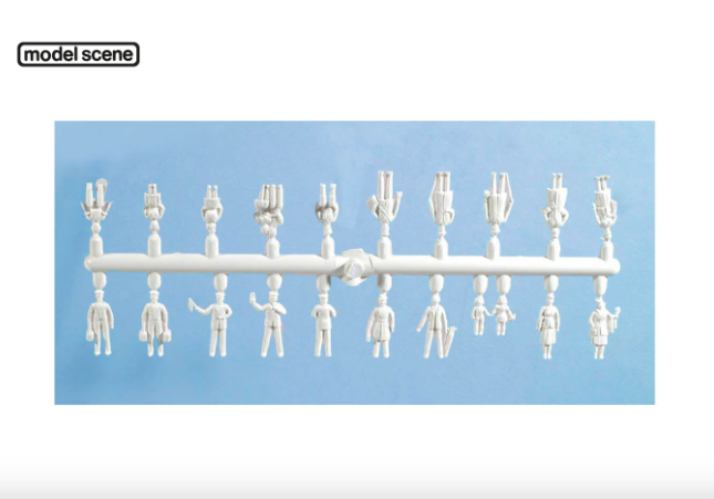 Peco OO Gauge 5200 Unpainted Passengers, Standing/Seated and Station S