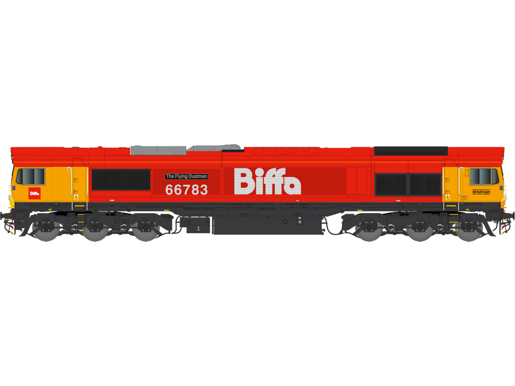 Dapol 7mm O Gauge 7D-066-006 Class 66 66783 GBRF BIFFA The Flying Dust